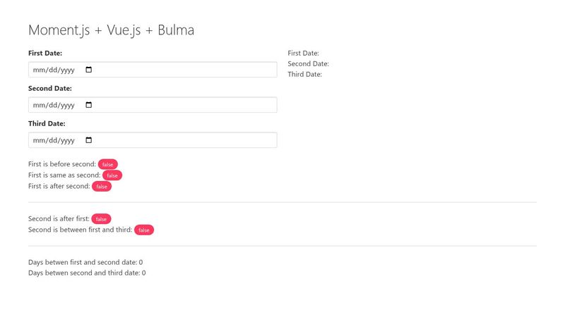Vue.js + Moment.js TIME