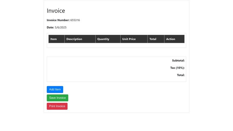 Invoice Bootstrap Basic