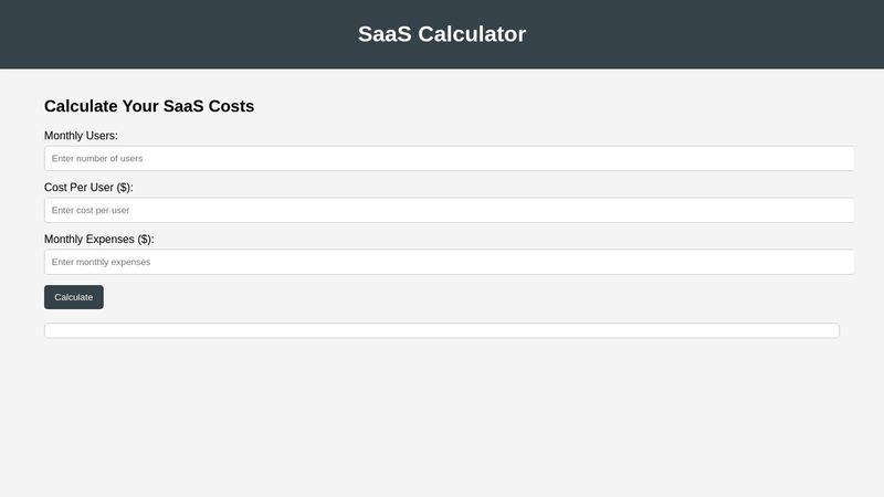 SaaS Calculator