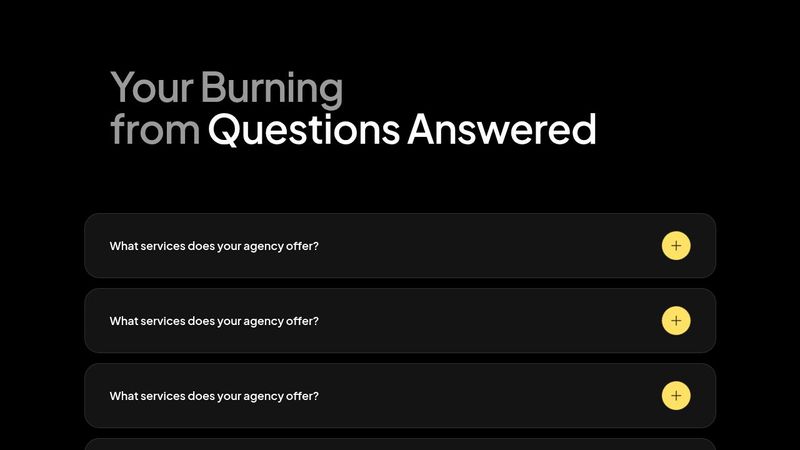 faqs section with accordions in html css js - thefallen