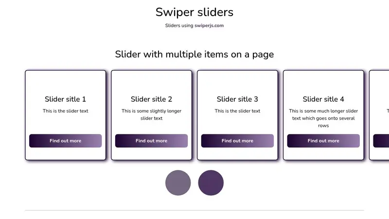 Swiper sliders