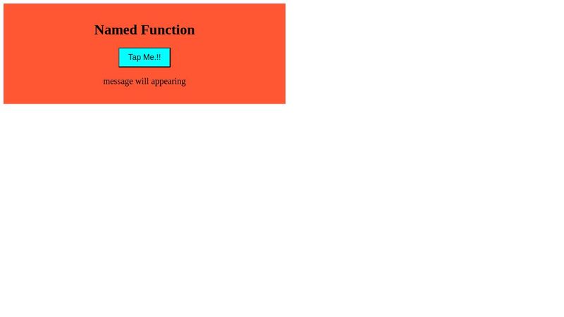 Named function JS