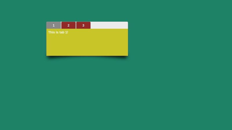 Radio Input Based Tabs