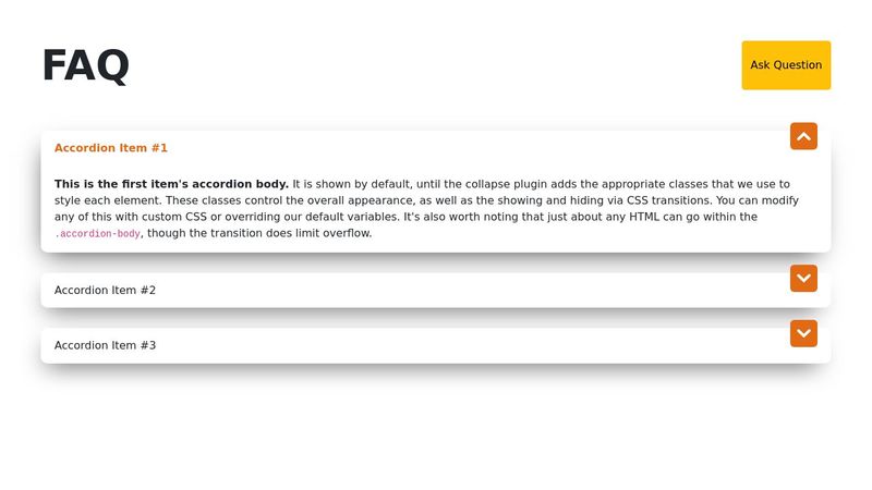 BOOTSTRAP FAQ USING ACCORDIAN