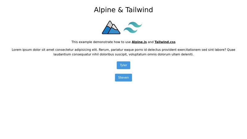 Alpine JS and Tailwind - Modal