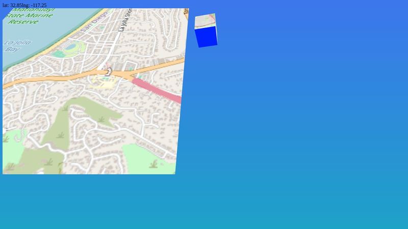 ThreeJS basic scene using openstreetmap as texture