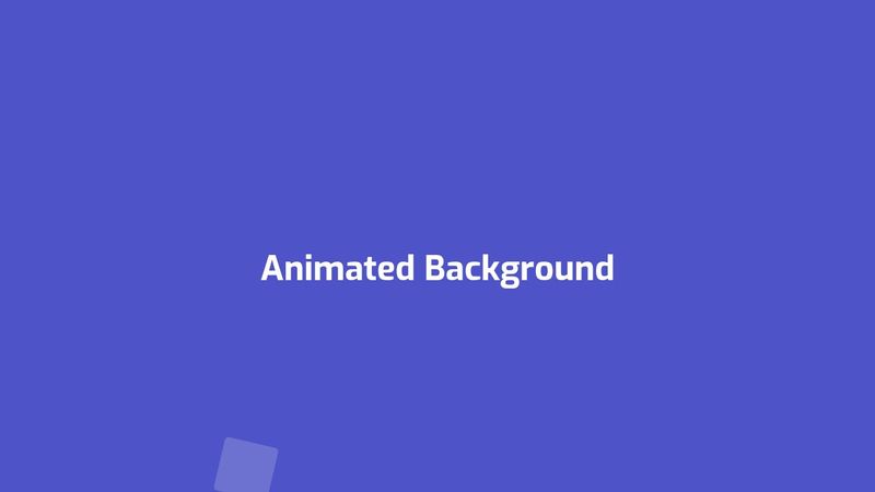 Pure Css Animated Background