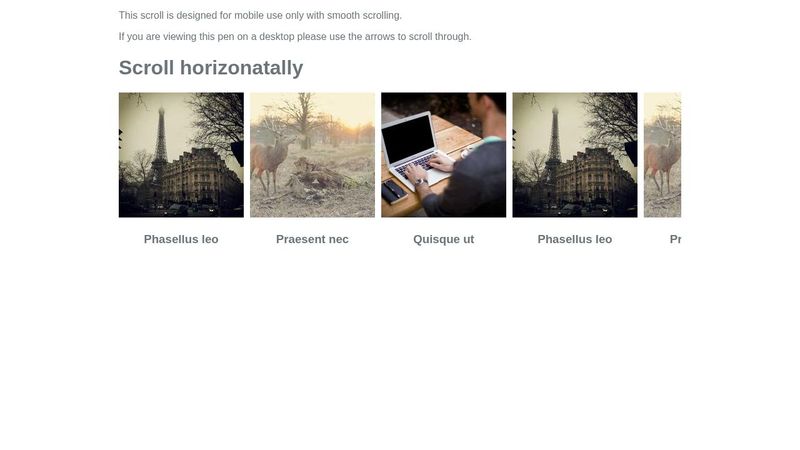 React smooth horizontal scrolling