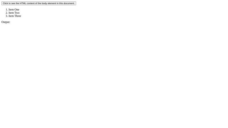 JavaScript body innerHTML