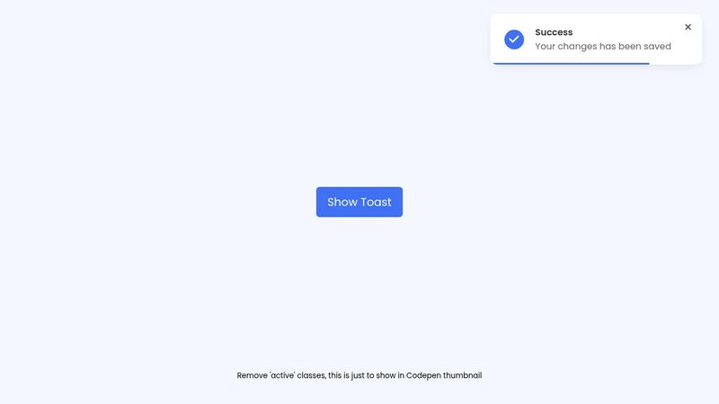 Toast notification with Progress Bar