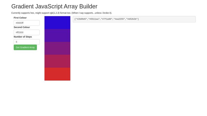 JS Color Gradient Builder