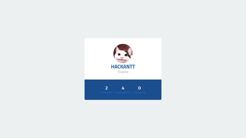 GitHub Card With ReactJS (ES6)
