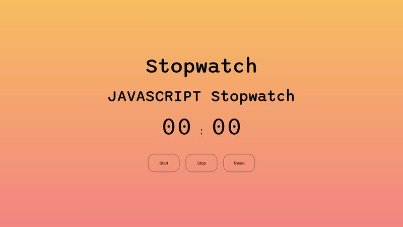 Stopwatch - Javascript