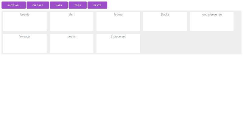 Simple Vanilla JS filtering by class
