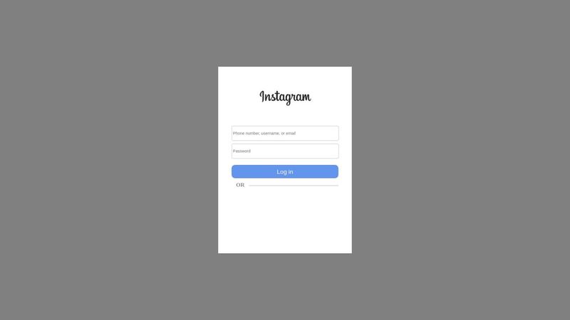 Instagram Login Page