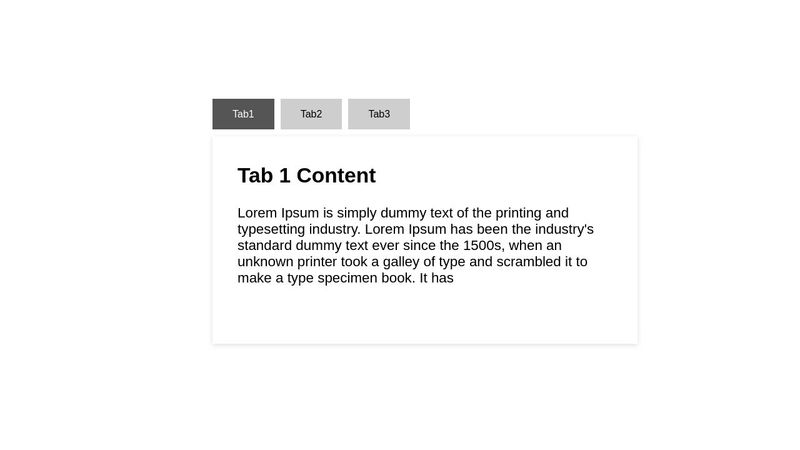 Tabs with pure Radio button | HTML, CSS
