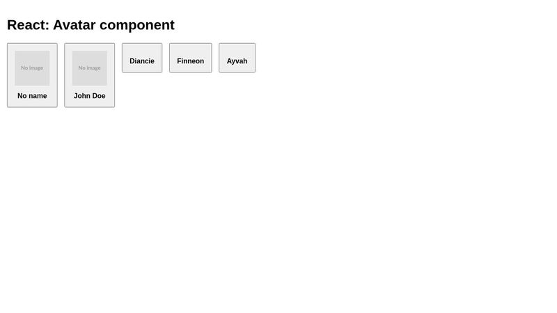 React: Avatar component