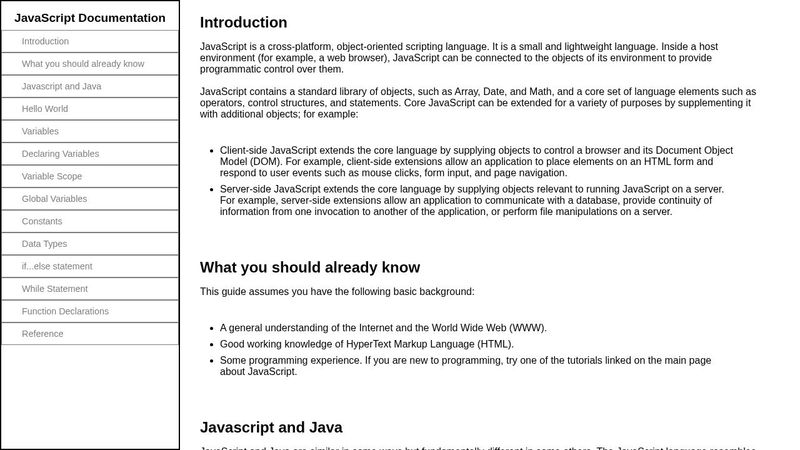 JS Technical Documentation