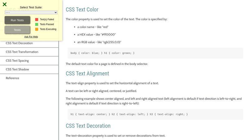 Technical Documentation Page - CSS Text Properties