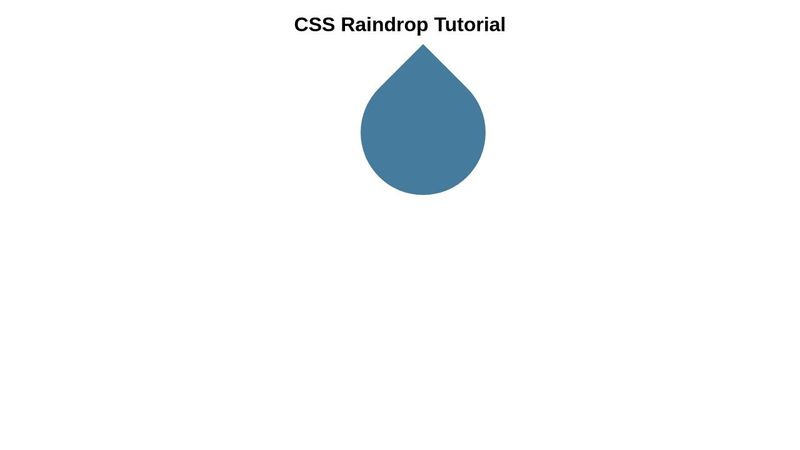 CSS Raindrop