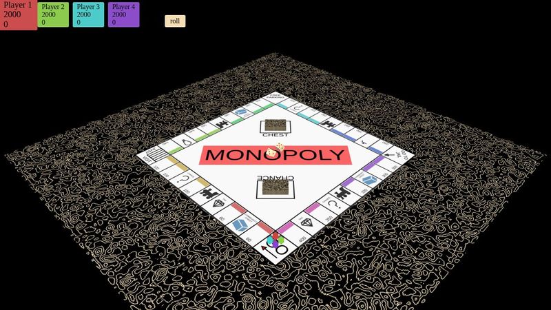 monopoly programmicaly created svg as textures in 3d + physics