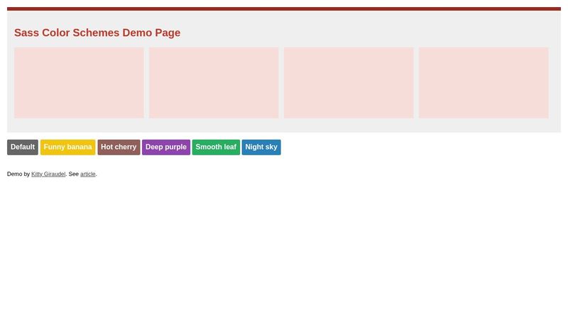 Sass Color Schemes Demo