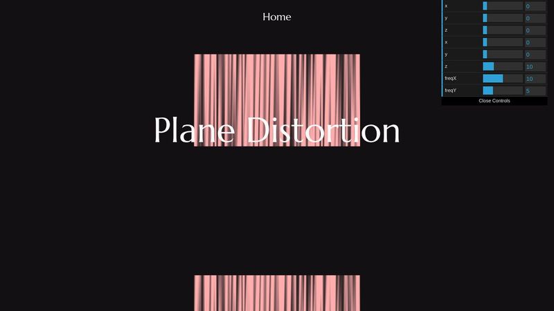 Three.js Plane Shader Distortion