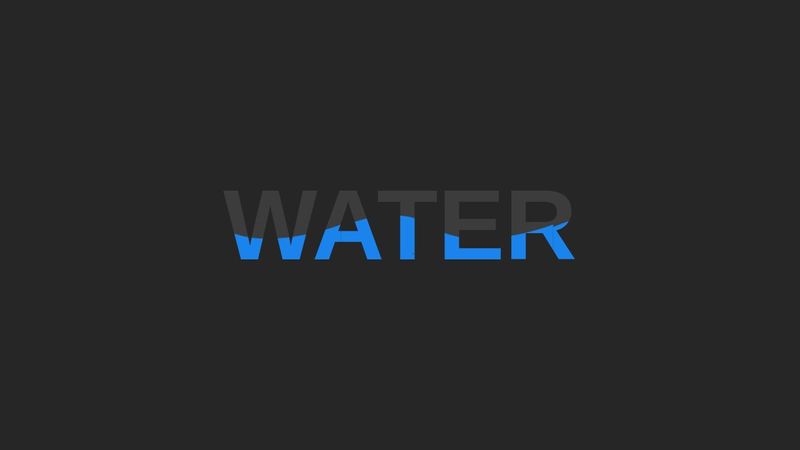 Text Filling with Water - pure Css Animation