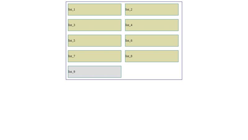 flexbox 2 column layout