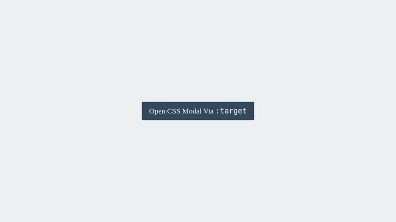 Css Modal with Target
