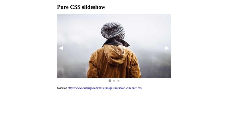 Pure CSS slideshow