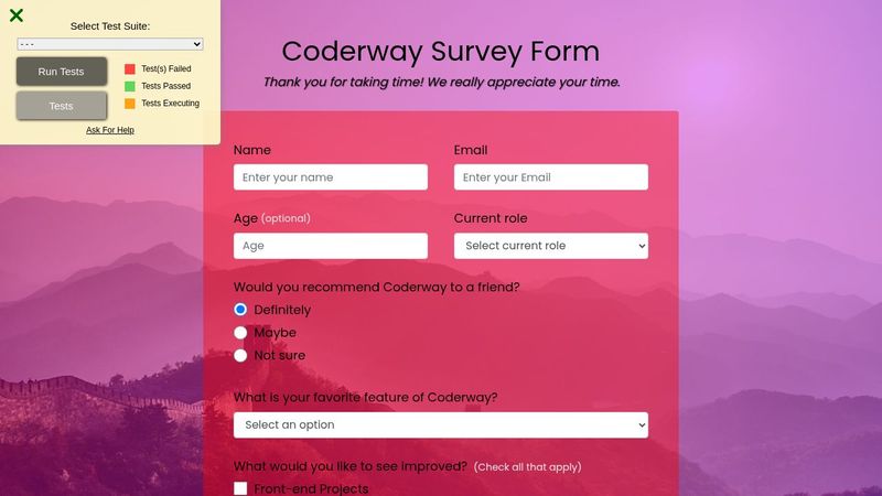 Survey form