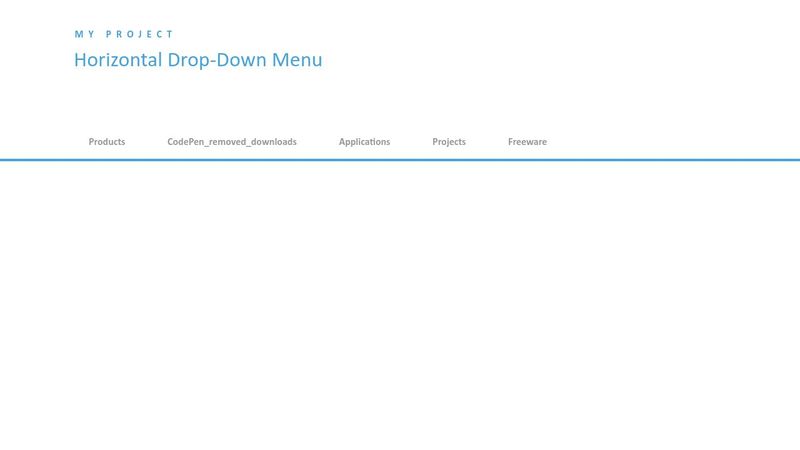 Horizontal Drop Down Javascript Menu
