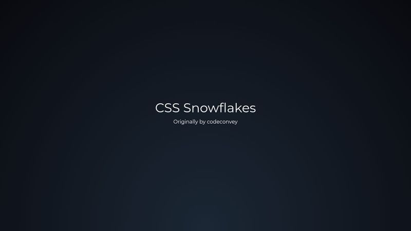 CSS Snowflakes