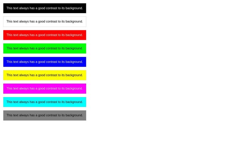 color contrast CSS vars