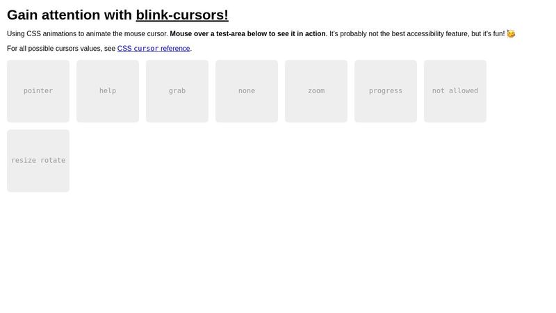 Gain attention with blink-cursors!