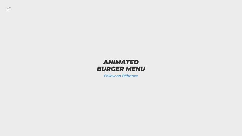 Animated Burger Menu
