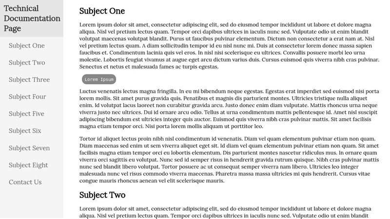 Technical Documentation Page