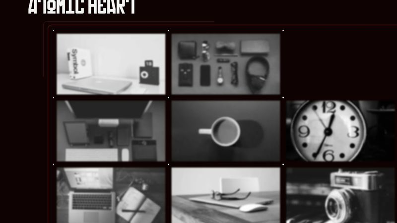 Atomic Heart style hover effect