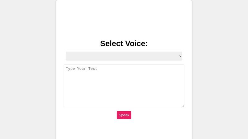 text to speech in JavaScript