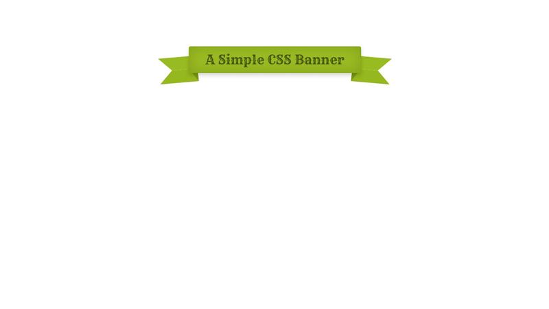 Single element CSS banner