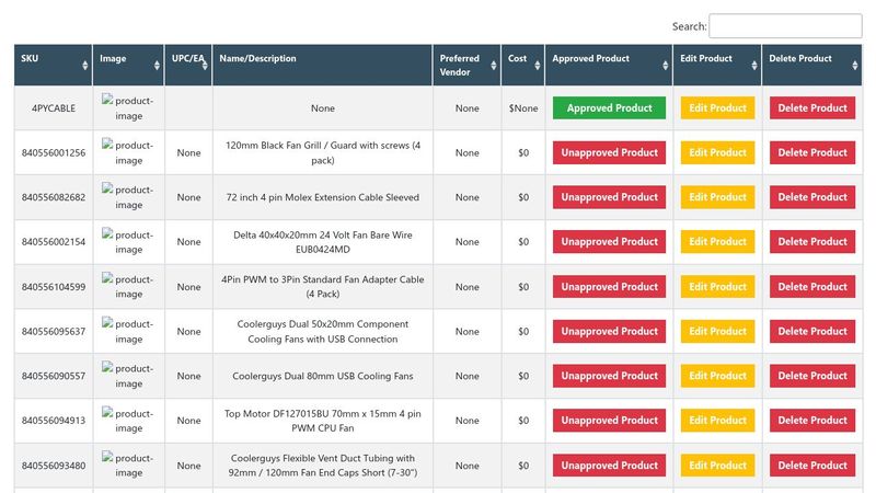 Bootstrap Sort Table