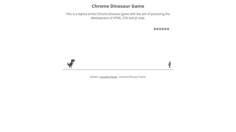 Chrome Game Dinosaur JavaScript
