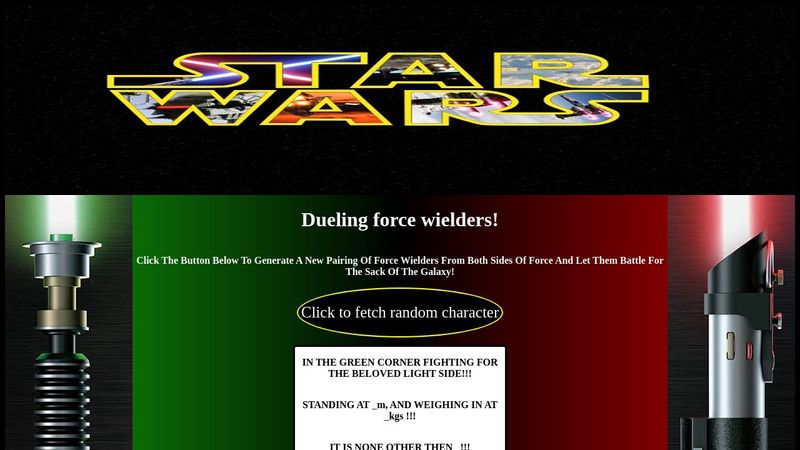 Star Wars API Project JS 201 Final