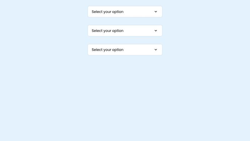 Custom Pure JS and CSS select dropdown