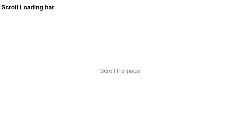 Scroll Loading Bar: Javascript