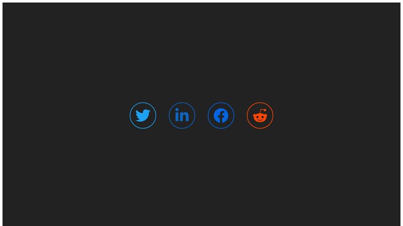 Social Media Icon Hover Animation