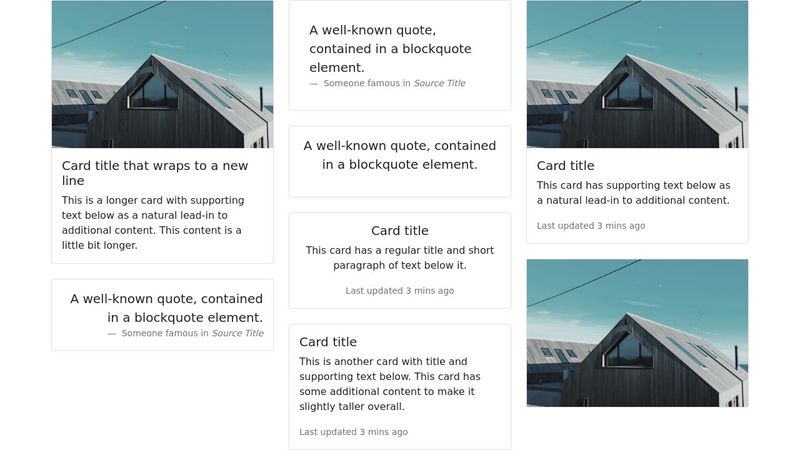 Bootstrap 5 Cards Masonry Layout