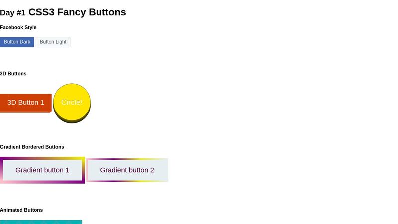 Making Cool Buttons with CSS3. Buttons in default, hovered, active states.