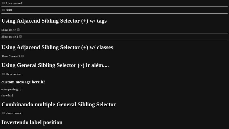 [checkbox]:checked = Adjacent - Sibling Selector